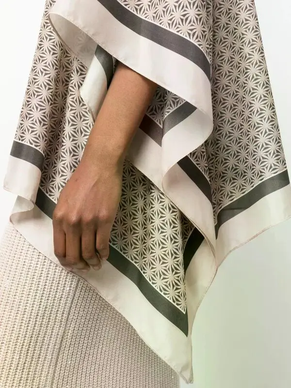 Brunello Cucinelli Geometric-pattern Silk Tunic