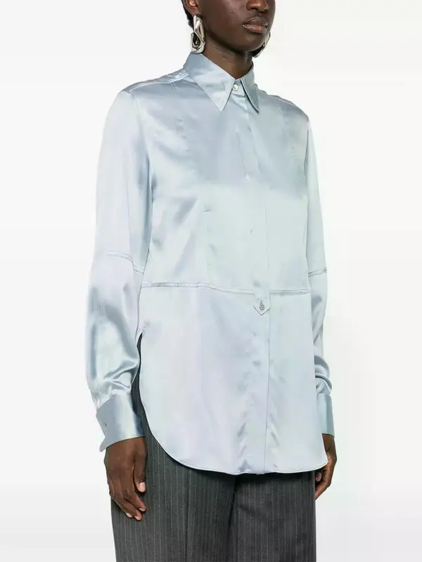 Brunello Cucinelli Long-sleeve Satin Shirt