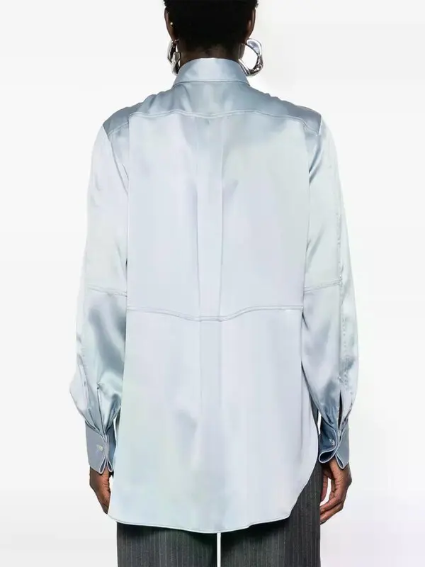 Brunello Cucinelli Long-sleeve Satin Shirt