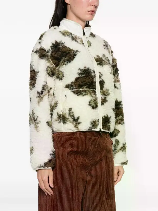Moncler Zip-up Shearling-effect Jacket