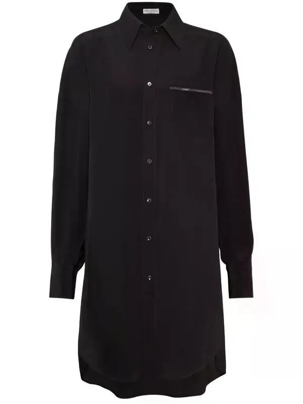 Brunello Cucinelli Embellished Long-sleeve Shirt