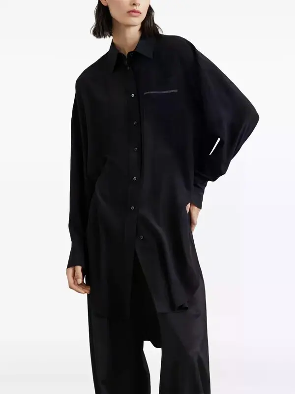 Brunello Cucinelli Embellished Long-sleeve Shirt