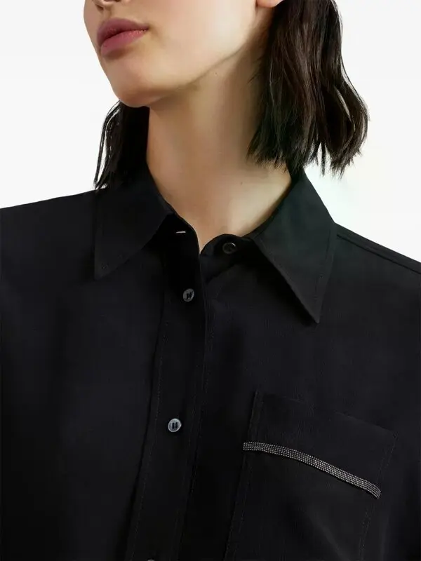 Brunello Cucinelli Embellished Long-sleeve Shirt
