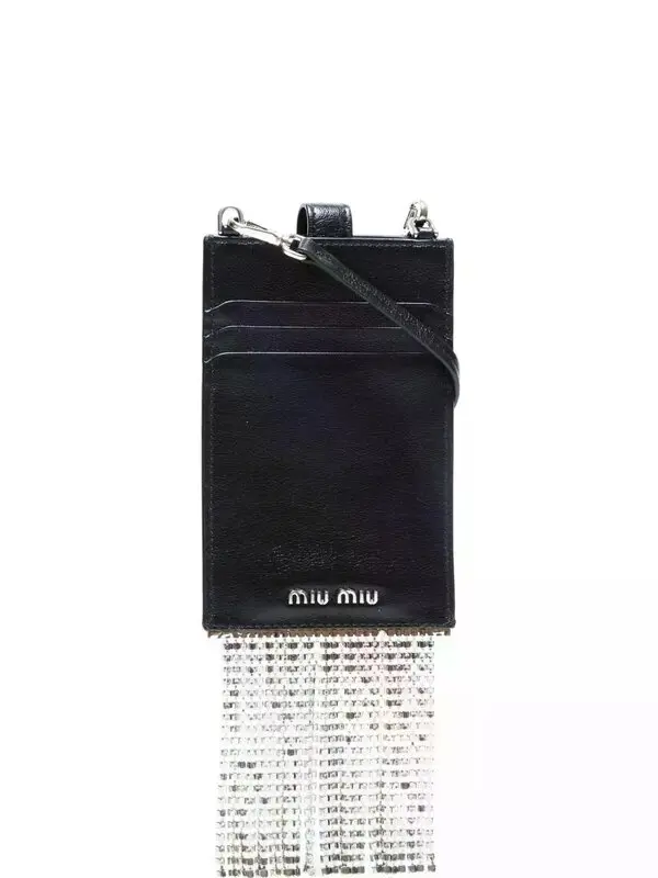 Miu Miu 2010s Crystal Phone Case - Black