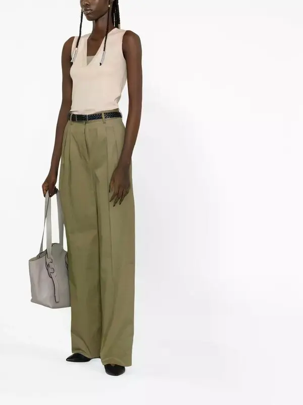 Brunello Cucinelli Monili-chain Ribbed Tank Top - Neutrals