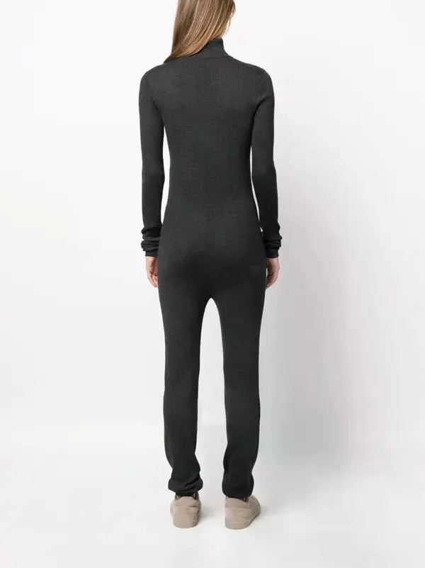 Brunello Cucinelli Ribbed Long-sleeve Jumpsuit
