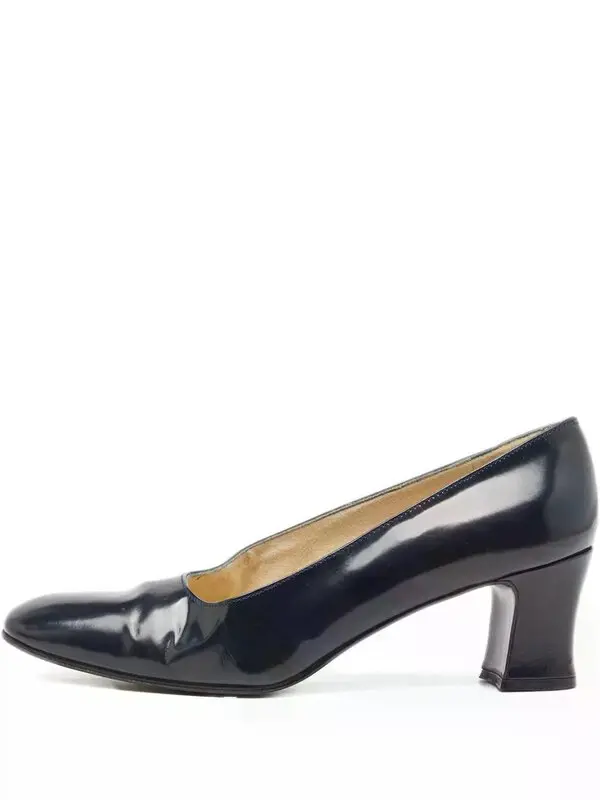 STUART WEITZMAN Patent Leather Block-heel Pumps
