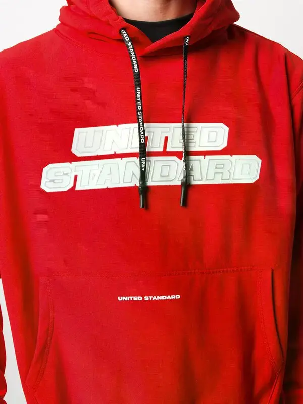 UNITED STANDARD Drawstring Logo Print Hoodie