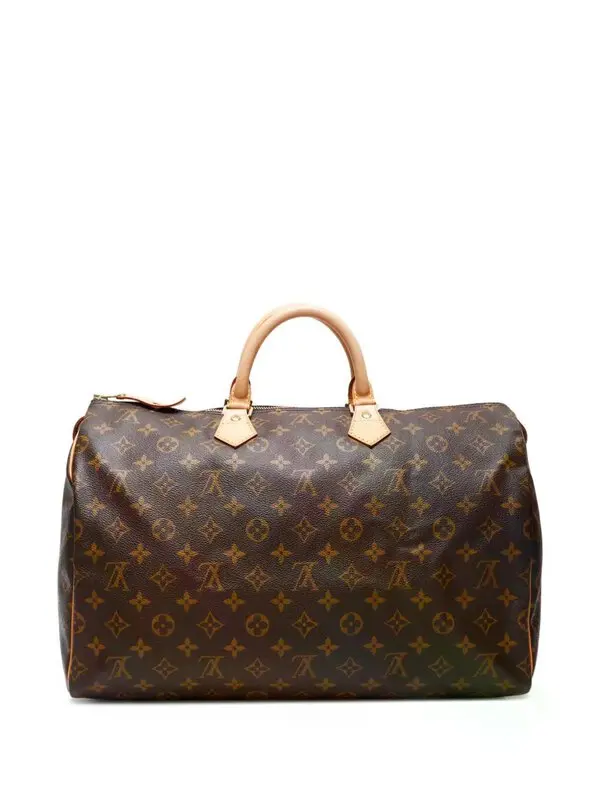 LOUIS VUITTON 1998 Monogram Speedy 40 Handbag - Brown