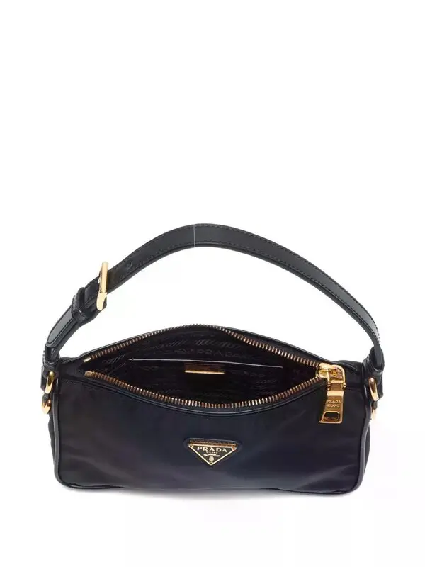 Prada Mini Triangle-logo Tote Bag - Black