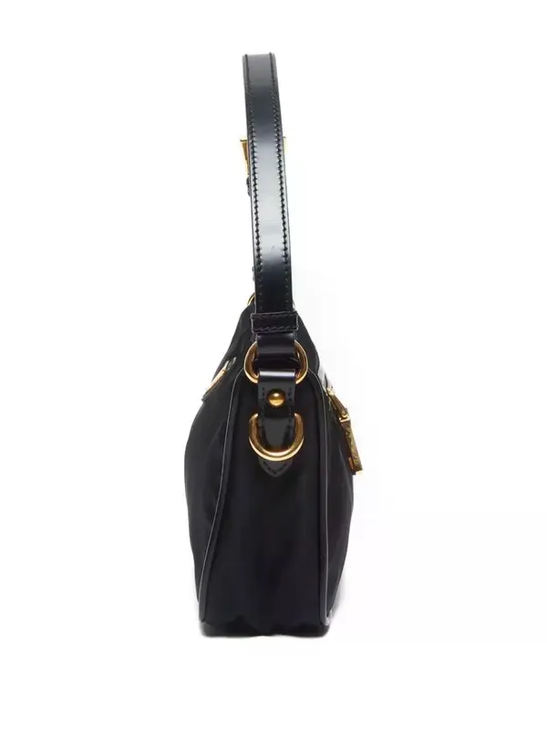 Prada Mini Triangle-logo Tote Bag - Black
