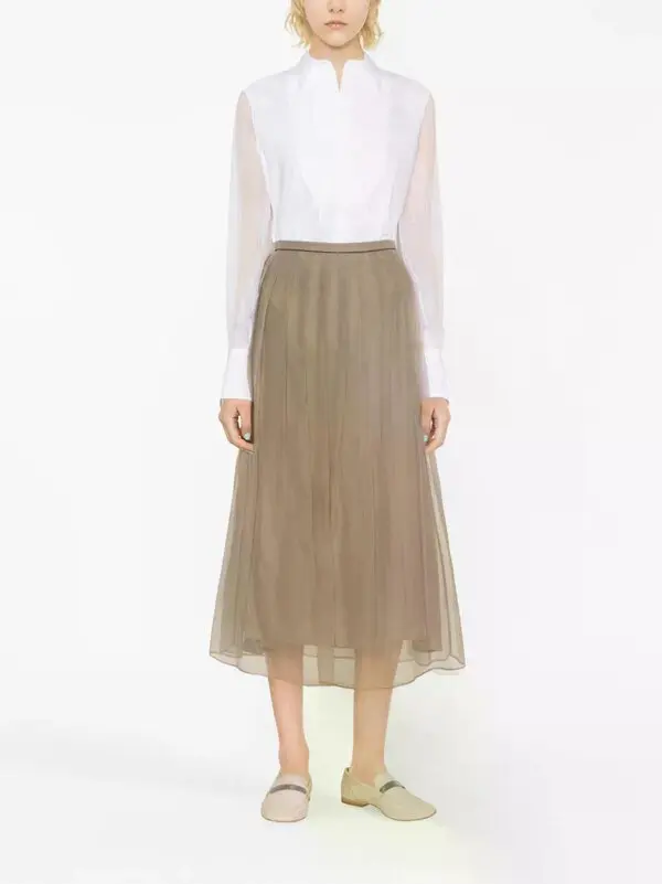 Brunello Cucinelli Monili-embellished Long-sleeve Shirt