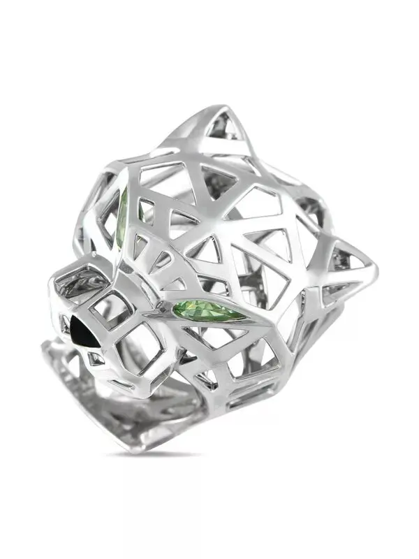 Cartier 18k White Gold Panthère Ring - Silver