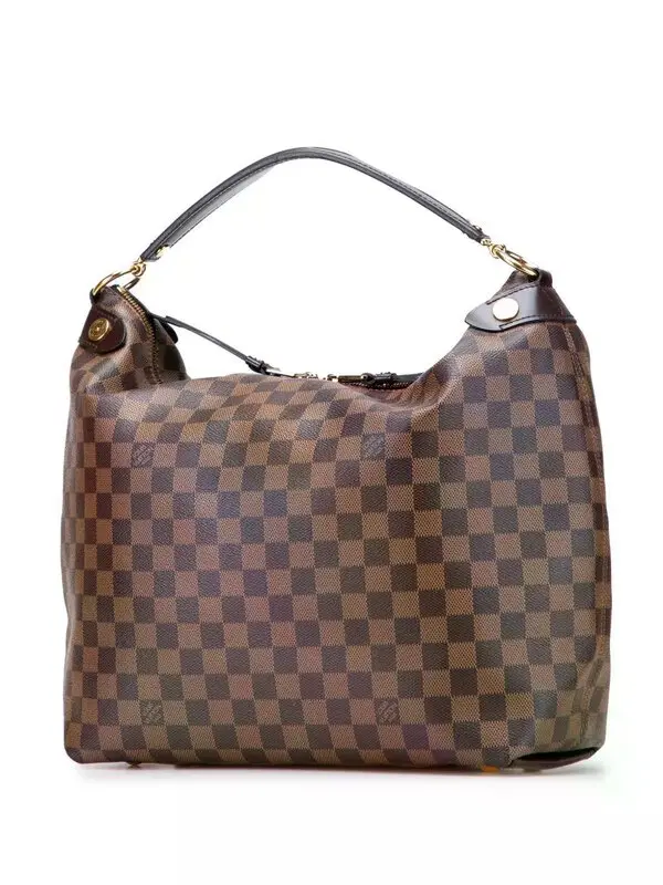 LOUIS VUITTON 2016 Damier Ebene Duomo Hobo - Brown