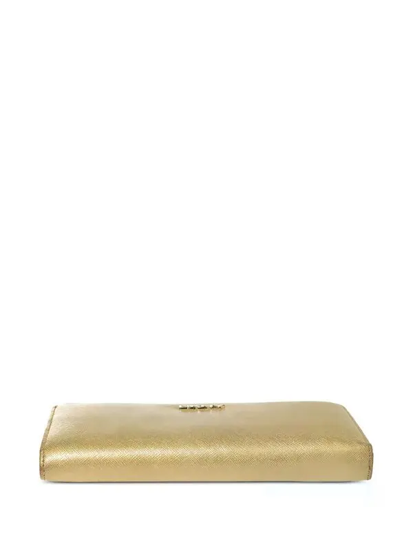 Dkny Pre-owned Zip Leather Continental Wallet - Neutrals