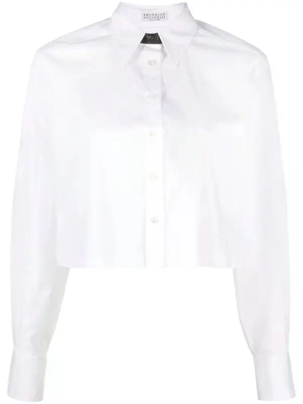 Brunello Cucinelli Cropped Long-sleeve Shirt