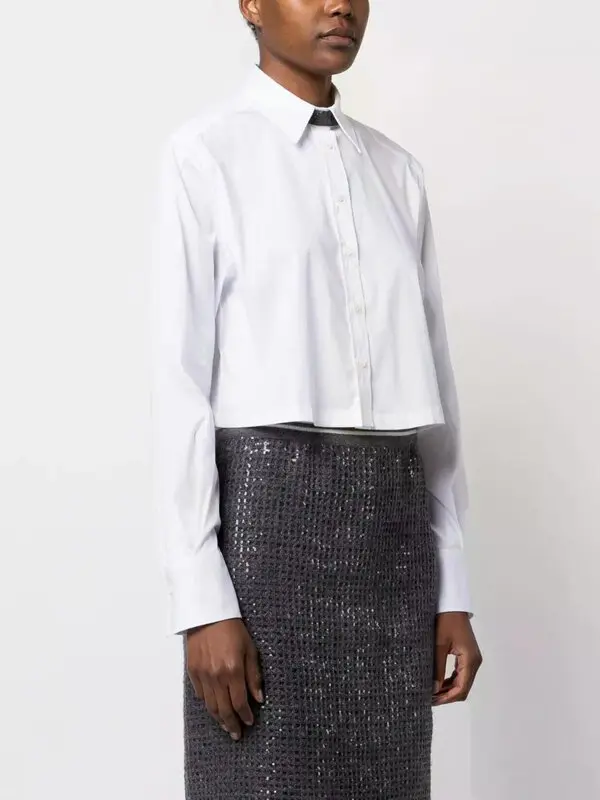 Brunello Cucinelli Cropped Long-sleeve Shirt