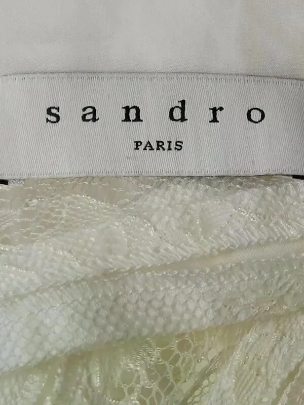Sandro Lace Trimmed Blouse