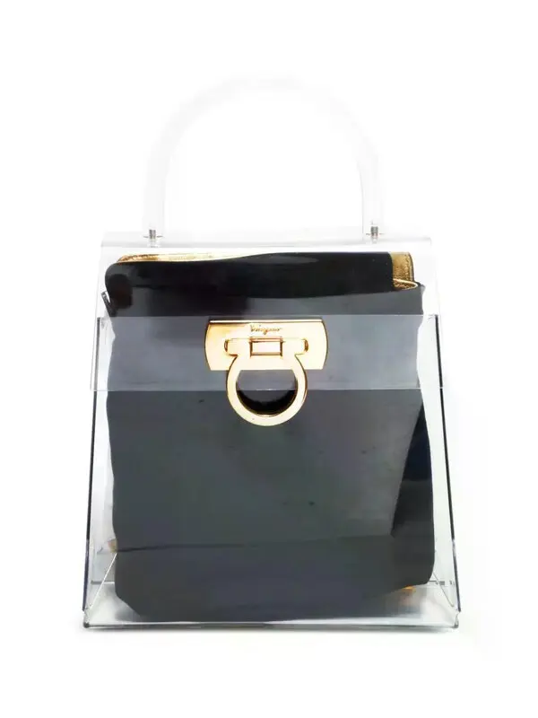 FERRAGAMO 1990-2010s Gancini Tote Bag - Neutrals