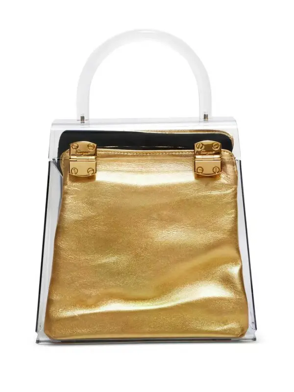 FERRAGAMO 1990-2010s Gancini Tote Bag - Neutrals