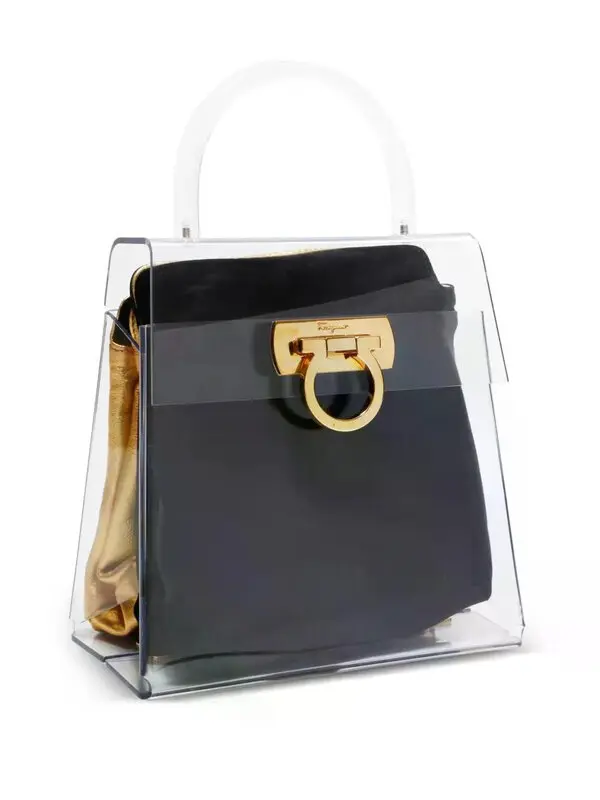FERRAGAMO 1990-2010s Gancini Tote Bag - Neutrals