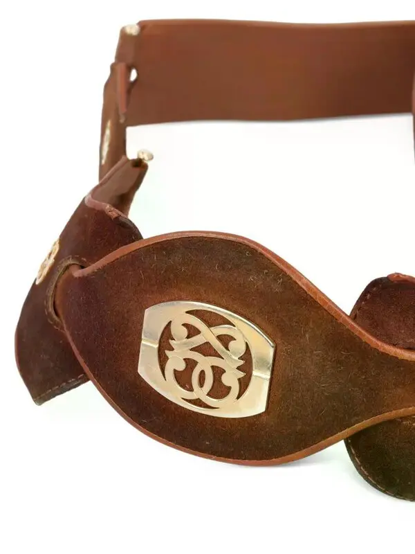 PIROVANO VINTAGE Suede Belt With Gold-tone Hardware