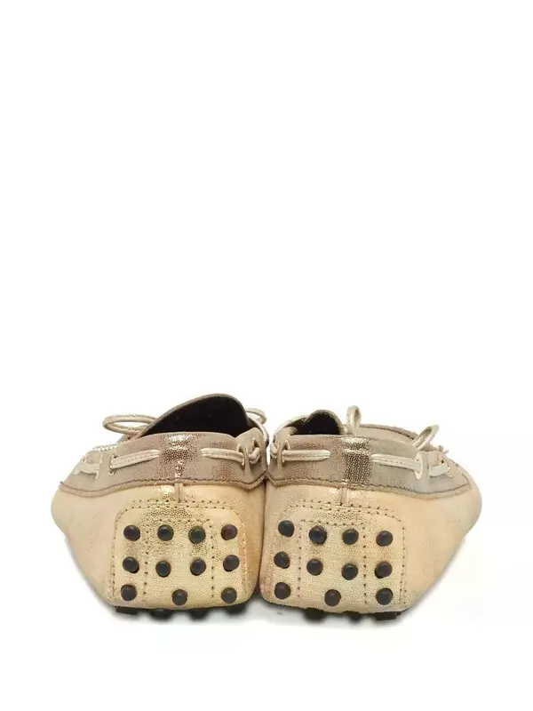 TOD'S Suede Loafers - Gold