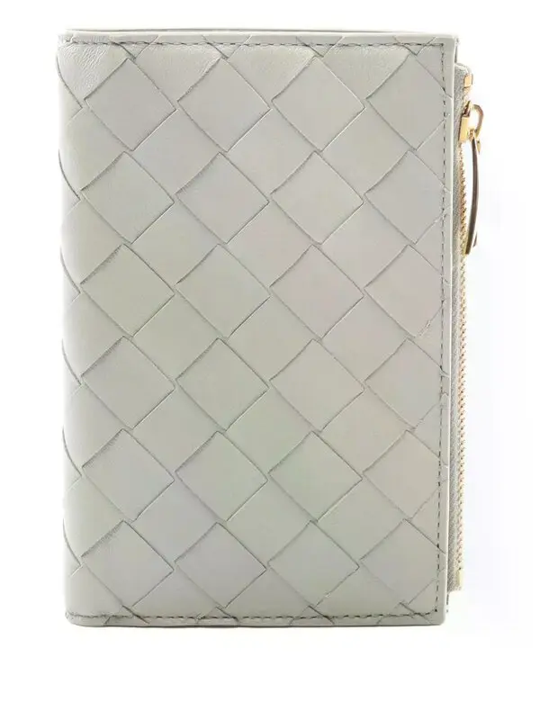 Bottega Veneta 2020s Intrecciato Leather Wallet - Grey