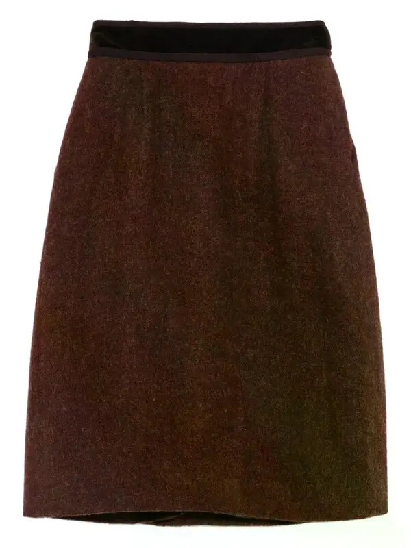 Saint Laurent 1970s Wool A-line Skirt