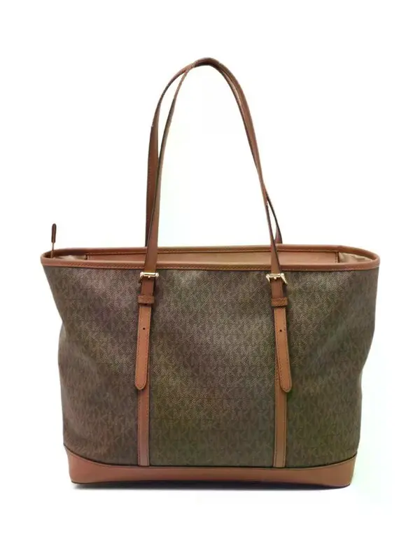 Michael Kors Jet Set Monogram Leather Tote Bag