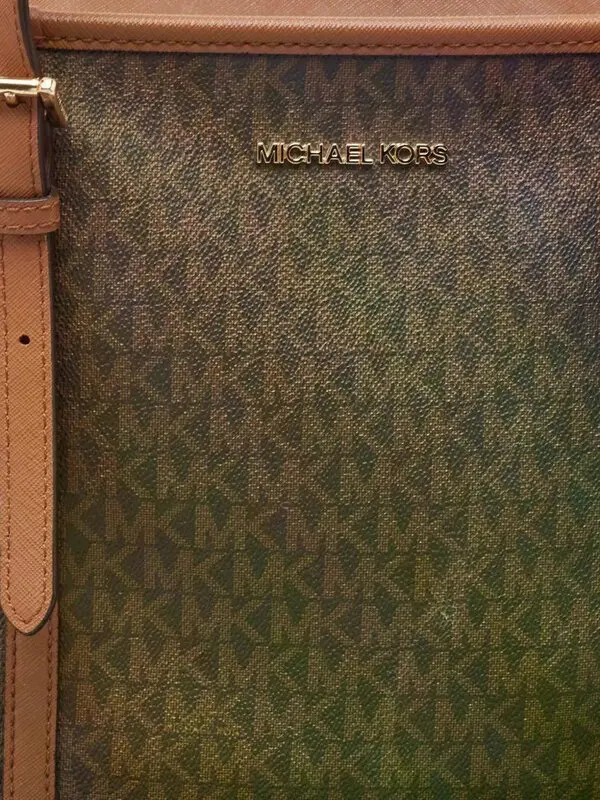 Michael Kors Jet Set Monogram Leather Tote Bag