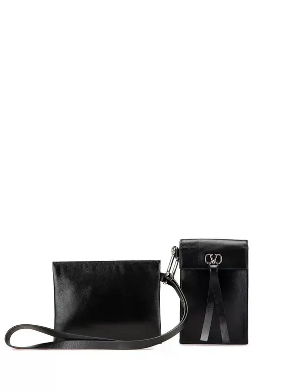 Valentino Garavani Vring Neck Pouch Crossbody Bag - Black