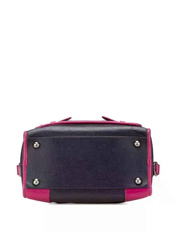 Loewe 2015 Grained Bicolor Calfskin Cruz Satchel