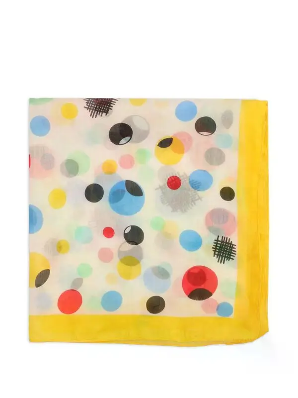 Vintage Abstract-print Scarf - Neutrals