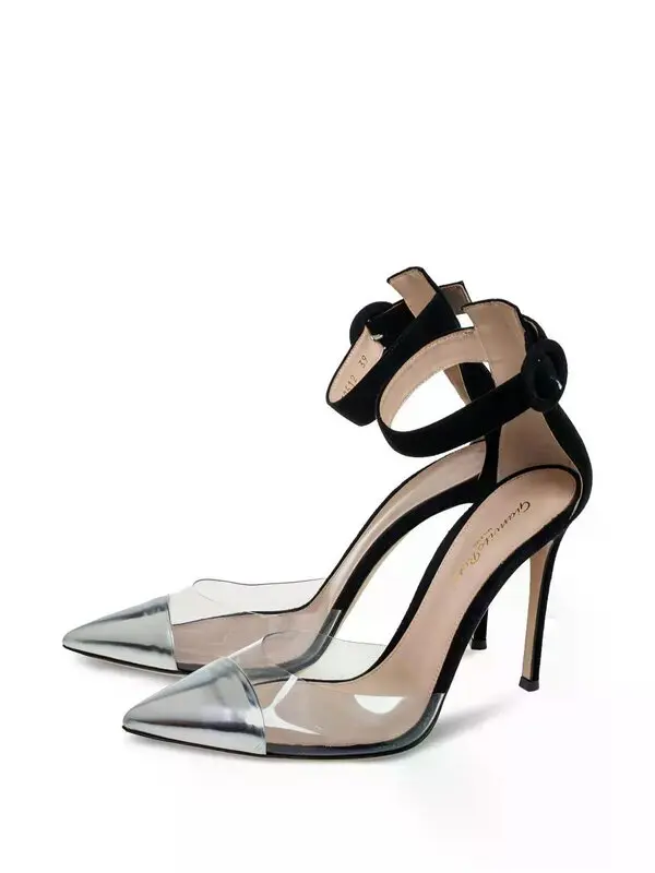 GIANVITO ROSSI Metallic Cap-toe Stiletto Heeled Sandals