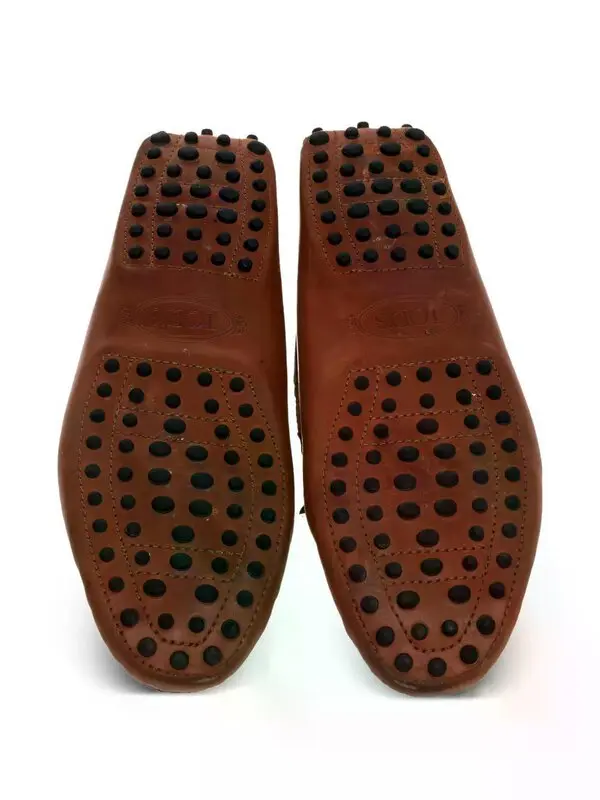 TOD'S Bow Leather Loafers - Brown