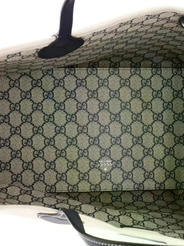 Gucci Logo Shopper Printed Canvas Medium Tote Bag