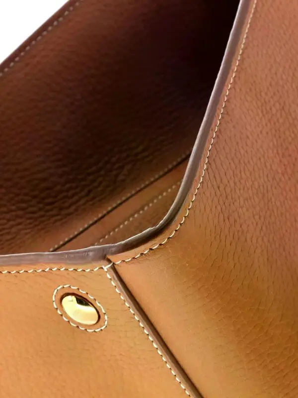 Burberry Frances Leather Medium Tote Bag - Brown