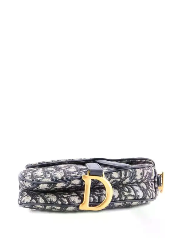 Dior Saddle Handbag Oblique Canvas Mini Shoulder Bag - Blue