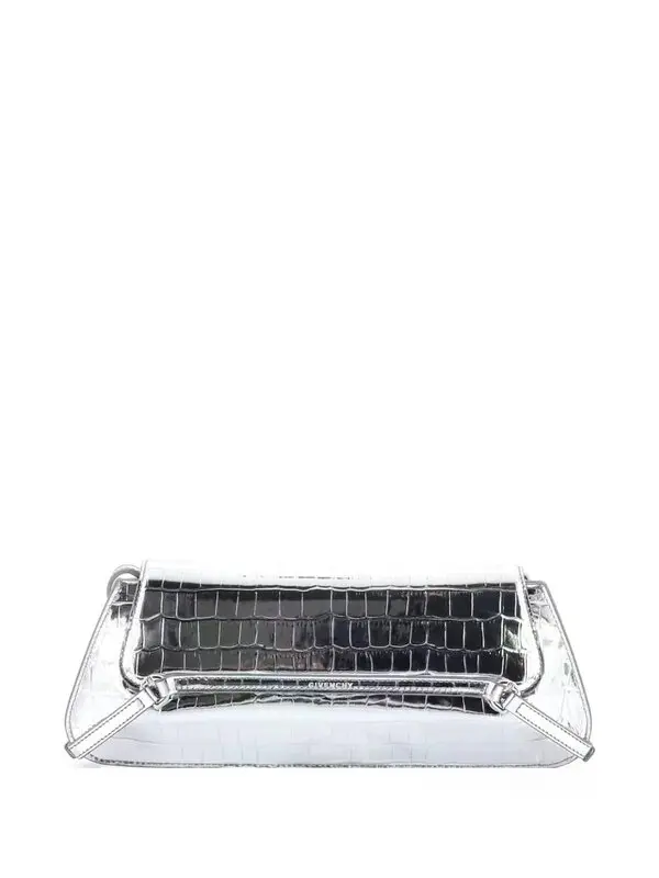 Givenchy Voyou East West Clutch Bag In Crocodile Embossed Leather