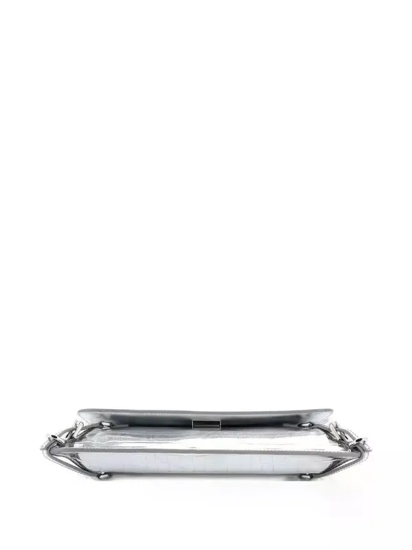 Givenchy Voyou East West Clutch Bag In Crocodile Embossed Leather
