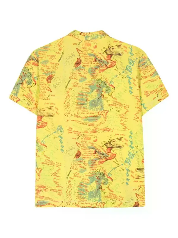 Comme Des Garçons 2000s Scribble-print Polo Shirt