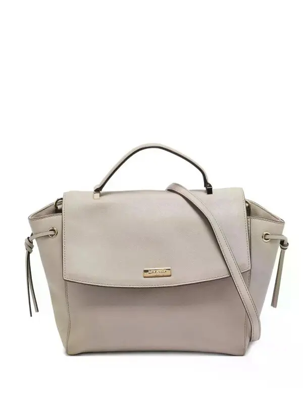 Kate Spade New York Leather Shoulder Bag With Top Handle And Drawstring Detail