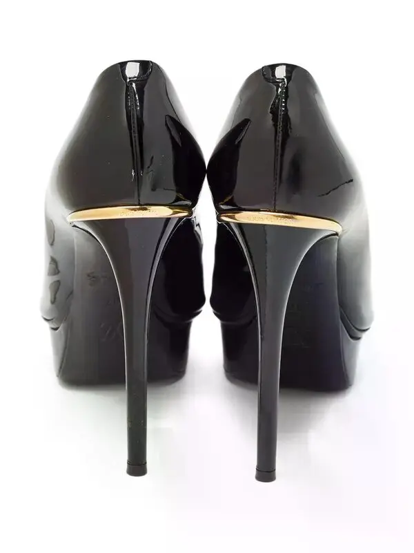 LOUIS VUITTON Patent Platform Peep-toe Stiletto Heels