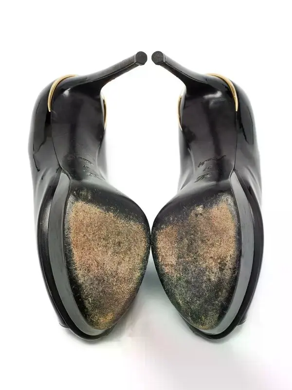 LOUIS VUITTON Patent Platform Peep-toe Stiletto Heels
