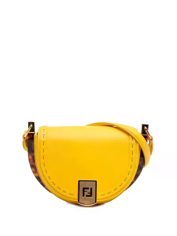 Fendi Leather Moonlight Crossbody Bag - Yellow