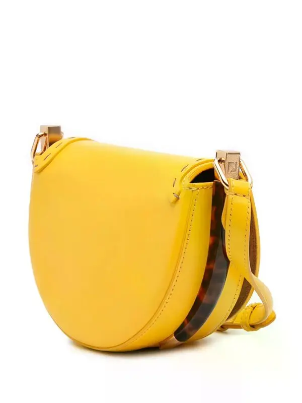 Fendi Leather Moonlight Crossbody Bag - Yellow