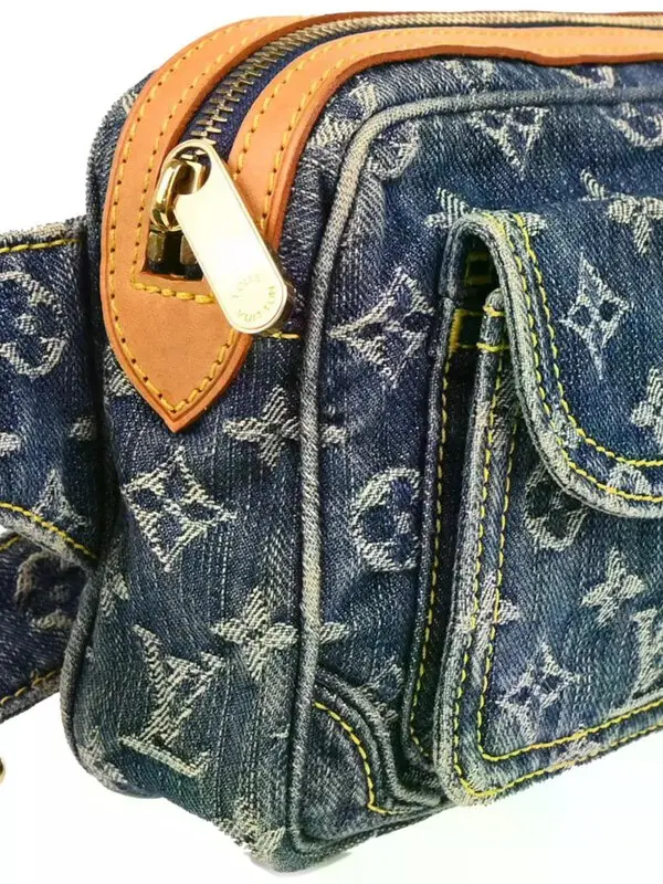 LOUIS VUITTON 2007 Monogram Denim Belt Bag - Blue
