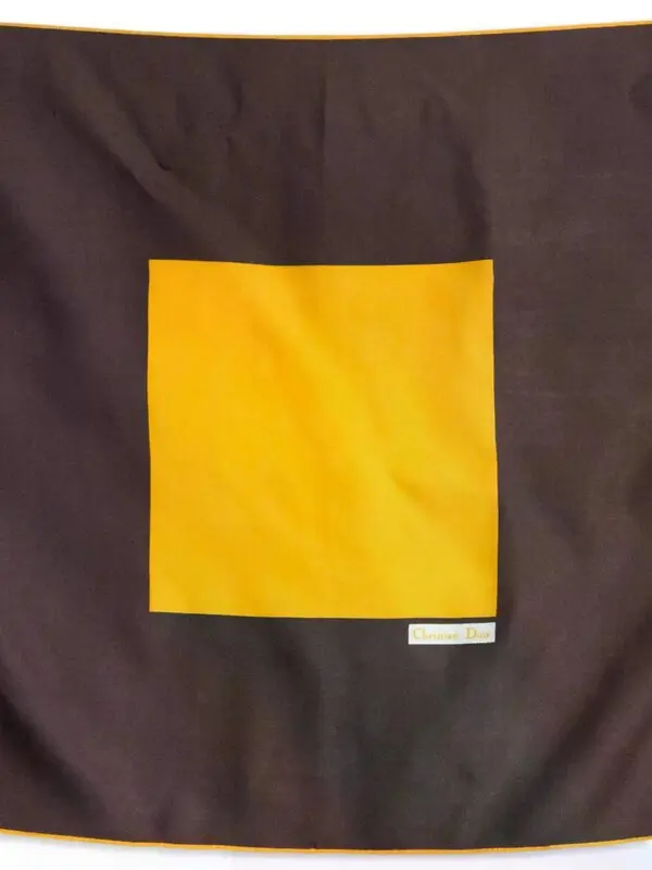 Dior 1980s Silk Scarf - Brown