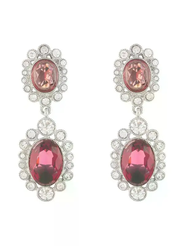 MONET 1980s Chandelier Dangle Earrings - Silver